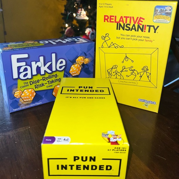 Other | Family Game Night Farkle Relative Insanity Pun Intended | Poshmark